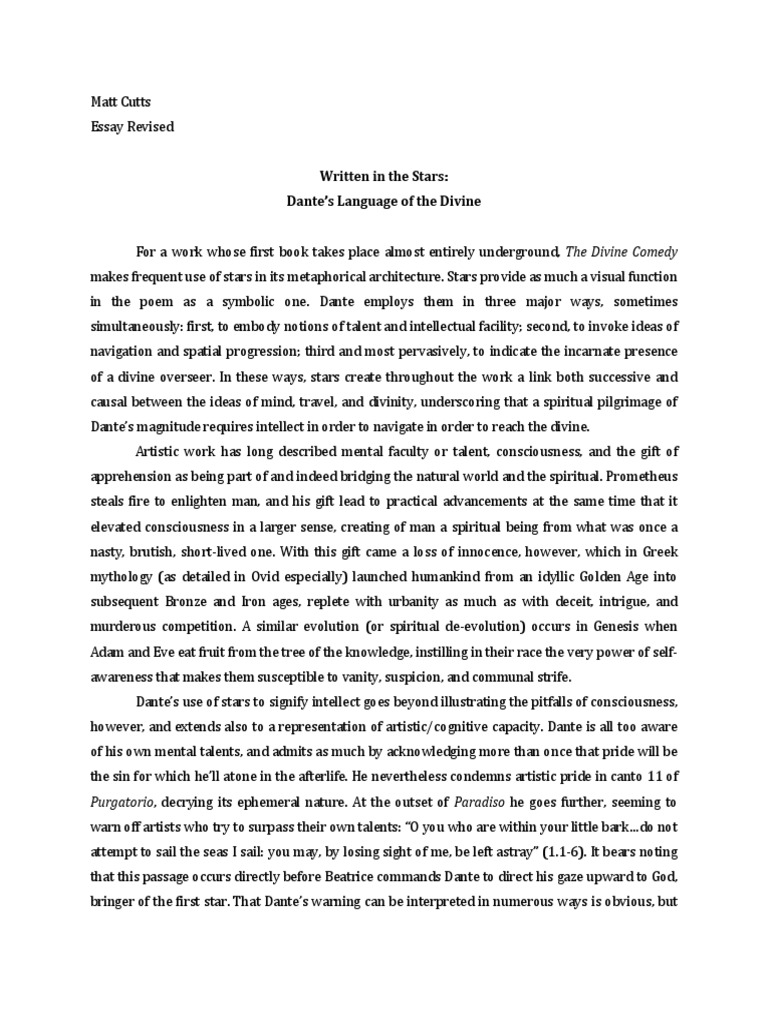 Written in The Stars: Dante's Language of The Divine | PDF | Divine ...