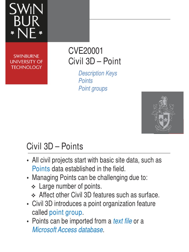 Managing Points in Civil 3D: An Overview of Description Keys, Point Styles, Labels, Groups and ...