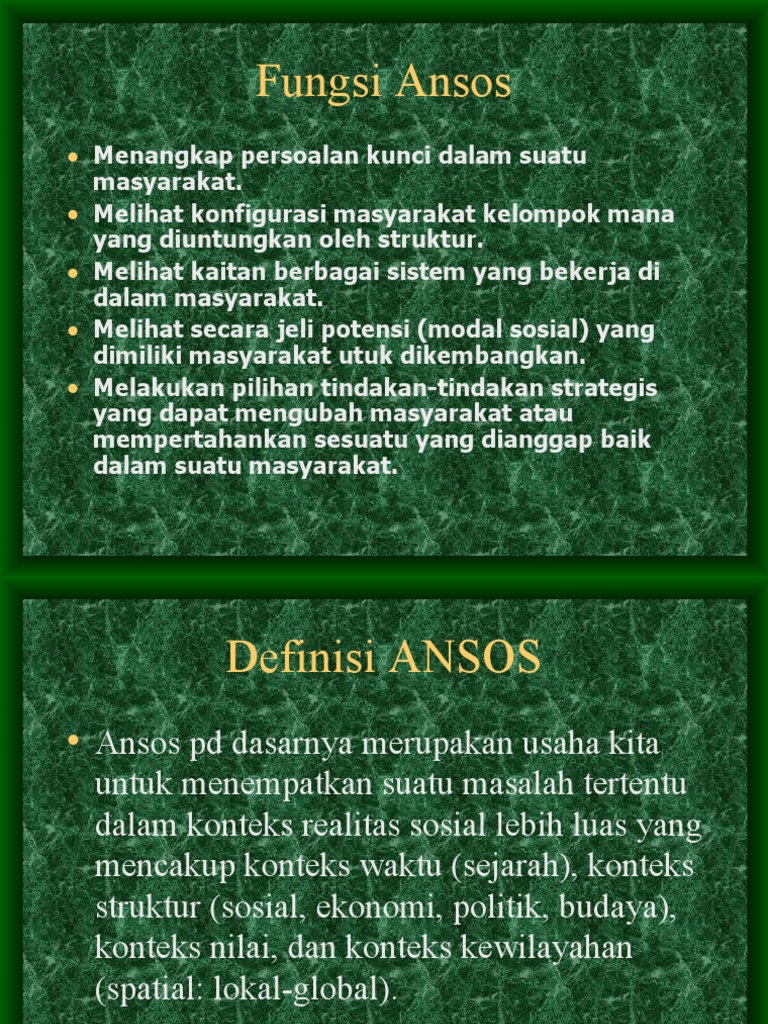 Definisi &fungsi Ansos | PDF