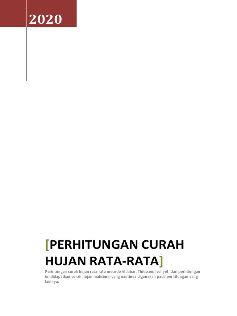 Soal 1 (Hujan Rata-Rata) | PDF