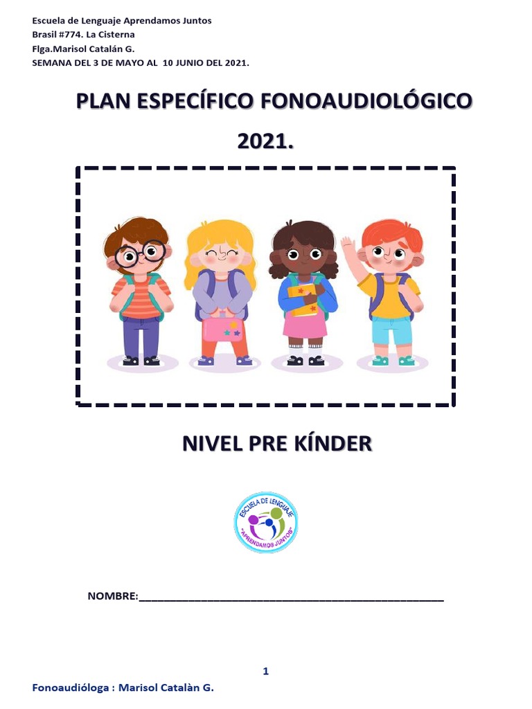 CUADERNILLO NT1 Mayo - Junio ESCUELITA 2021 Odf | Descargar gratis PDF | Patología del habla y ...