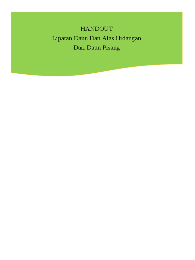 Handout Lipatan Daun | PDF