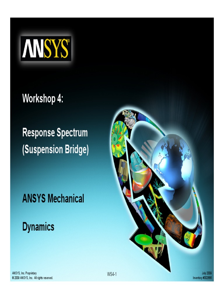Workshop 4: Response Spectrum Response Spectrum (Suspension Bridge ...