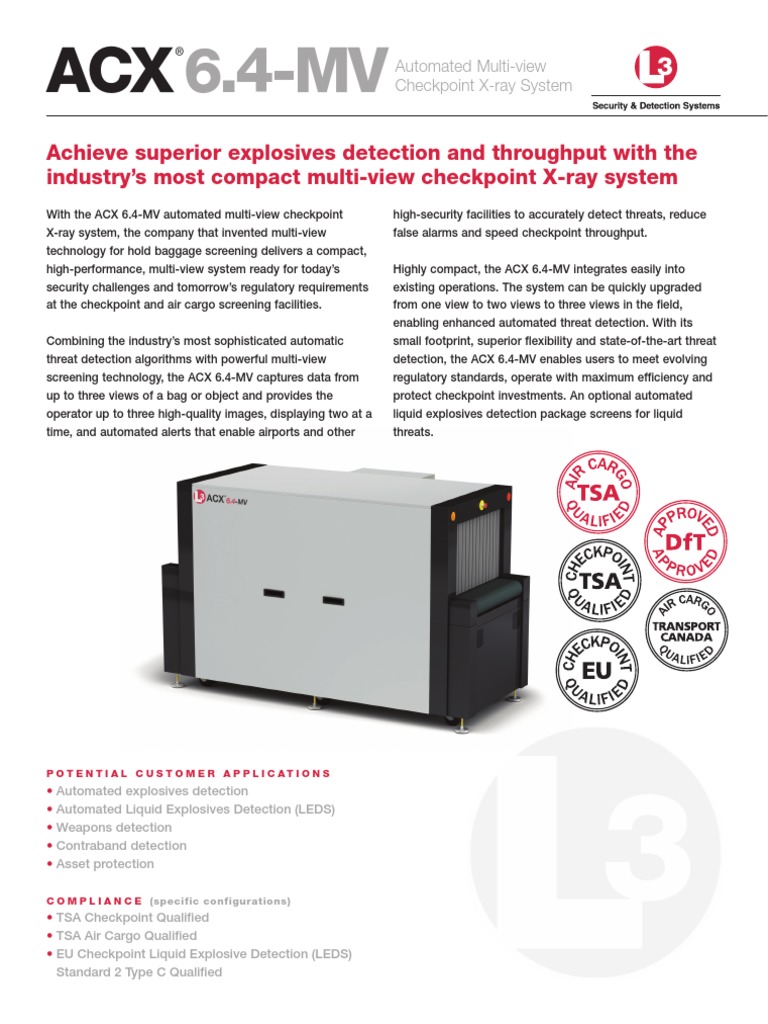 ACX 6.4-MV Product Brochure | PDF | Transportation Security ...