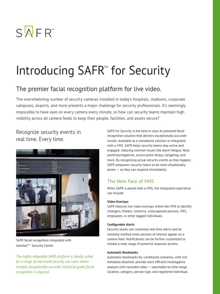 SAFR For Security | PDF | Windows 8.1 | Cloud Computing