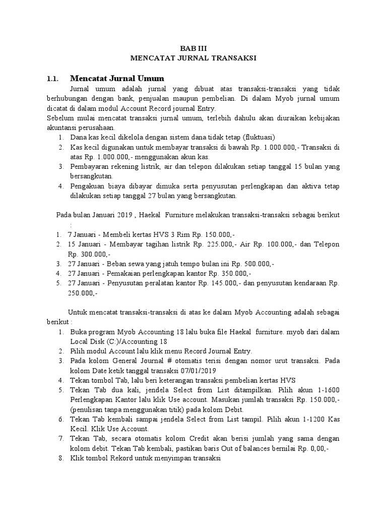 Jurnal Transaksi | PDF | Bisnis | Pengelolaan Keuangan & Uang