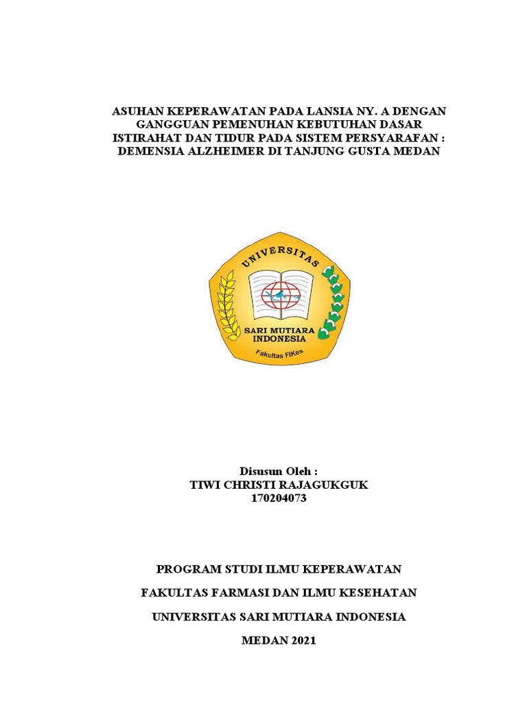 Askep UAS Gerontik Bu Evu | PDF | Pengembangan Diri | Kesehatan Holistik