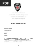 Sample Security Services Agreement | PDF | Security Guard | Employment