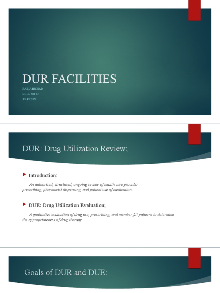 Dur Facilities: Rabia Irshad Roll No 22 3 Proff | PDF | Pharmacy ...