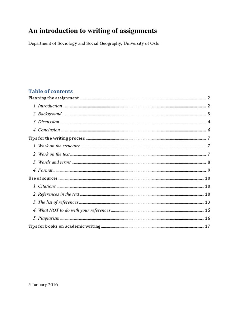 An Introduction To Writing of Assignments in Sociology | PDF | Question ...