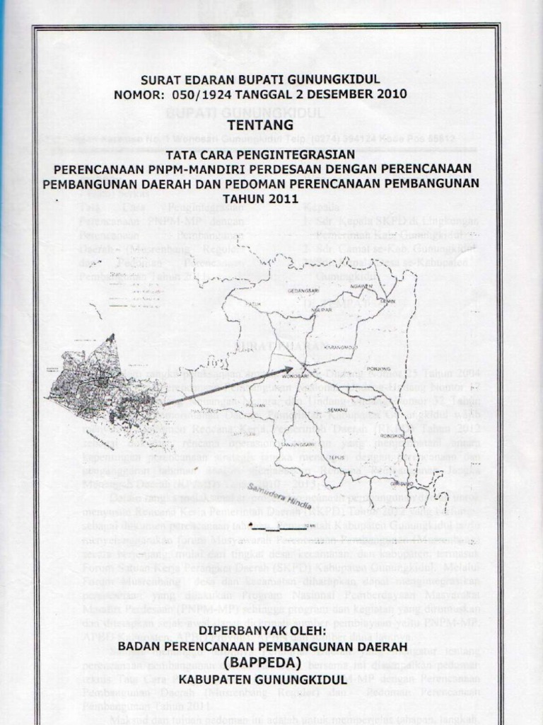 Surat Edaran Bupati Gunung Kidul 2011 | PDF