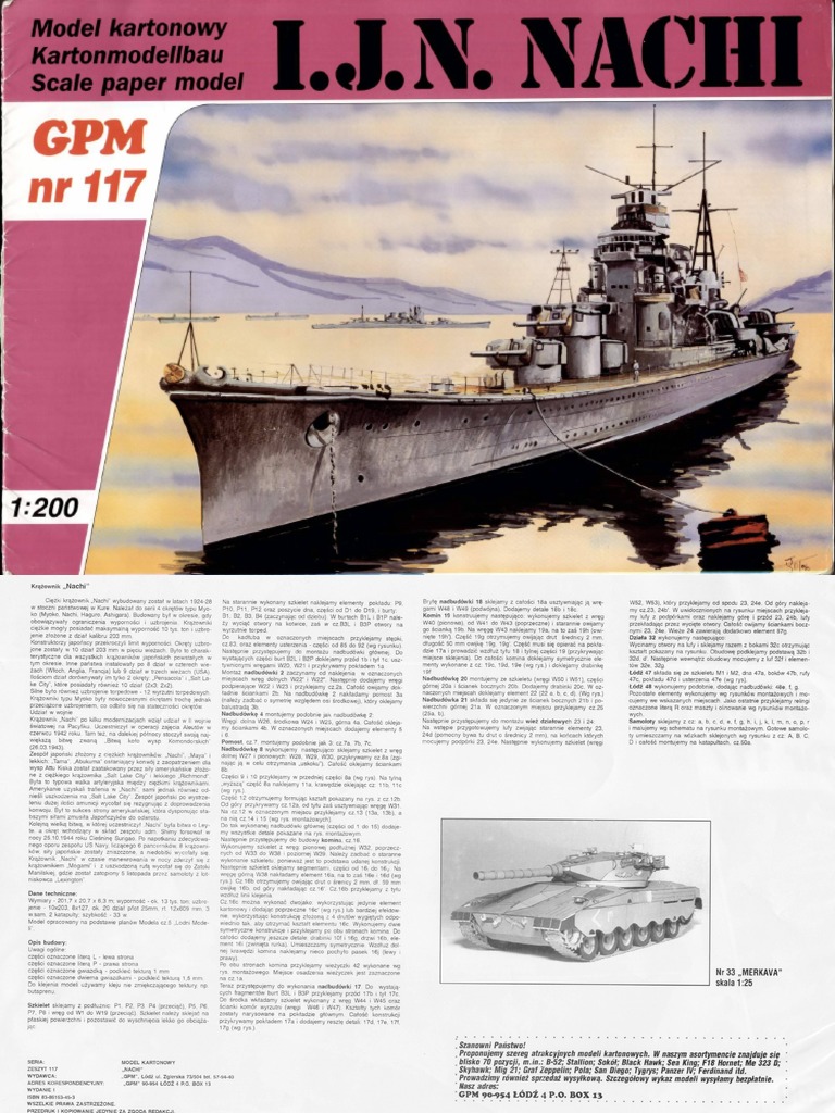 (GPM 117) - Heavy Cruiser IJN Nachi | PDF