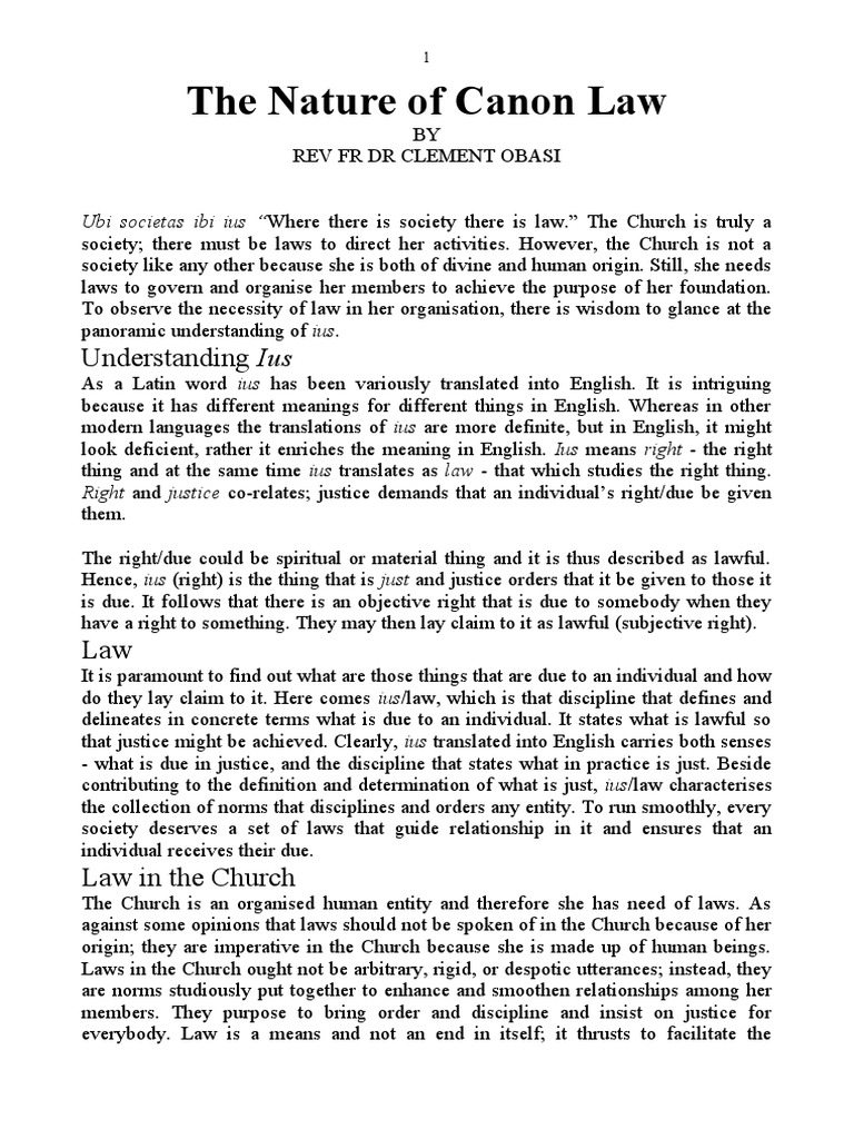 Understanding Canon Law in the Church | PDF | Anglicanism | Catholic Church