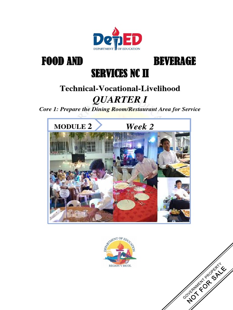 FBS-Core 1-Module 2 - Week 2 | PDF | Tableware | Food And Drink