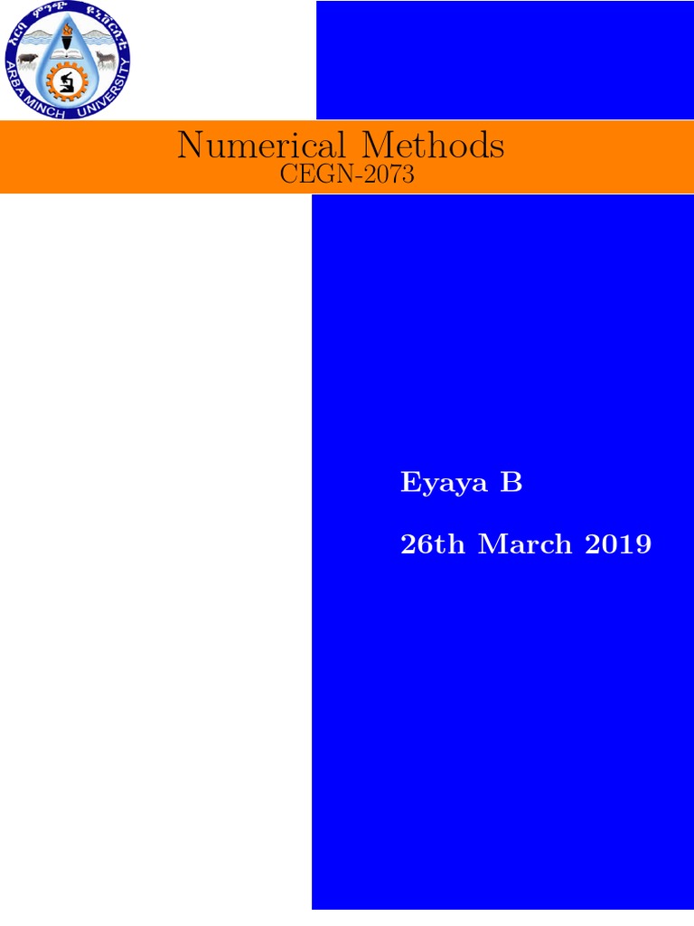 Numerical Analysis I-1 | PDF | Numerical Analysis | Mathematical Model