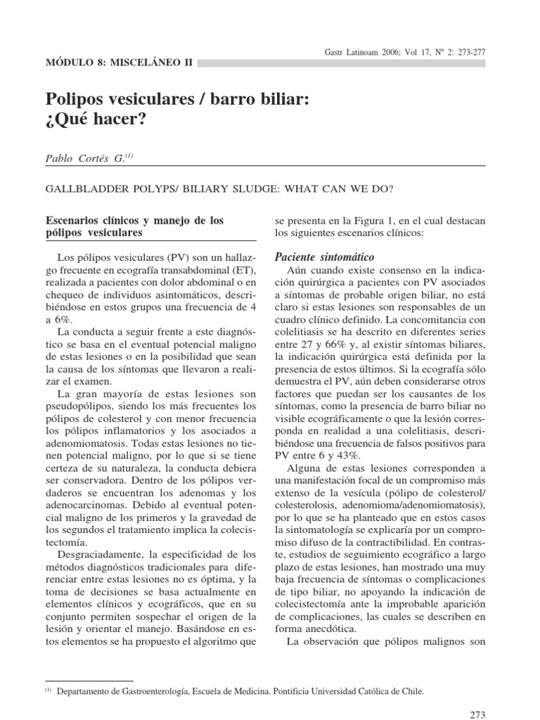 Barro Biliar | PDF | Enfermedades digestivas | Gastroenterología