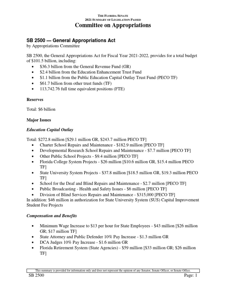 2021 Florida Budget Summary | PDF | Medicaid | Child Care