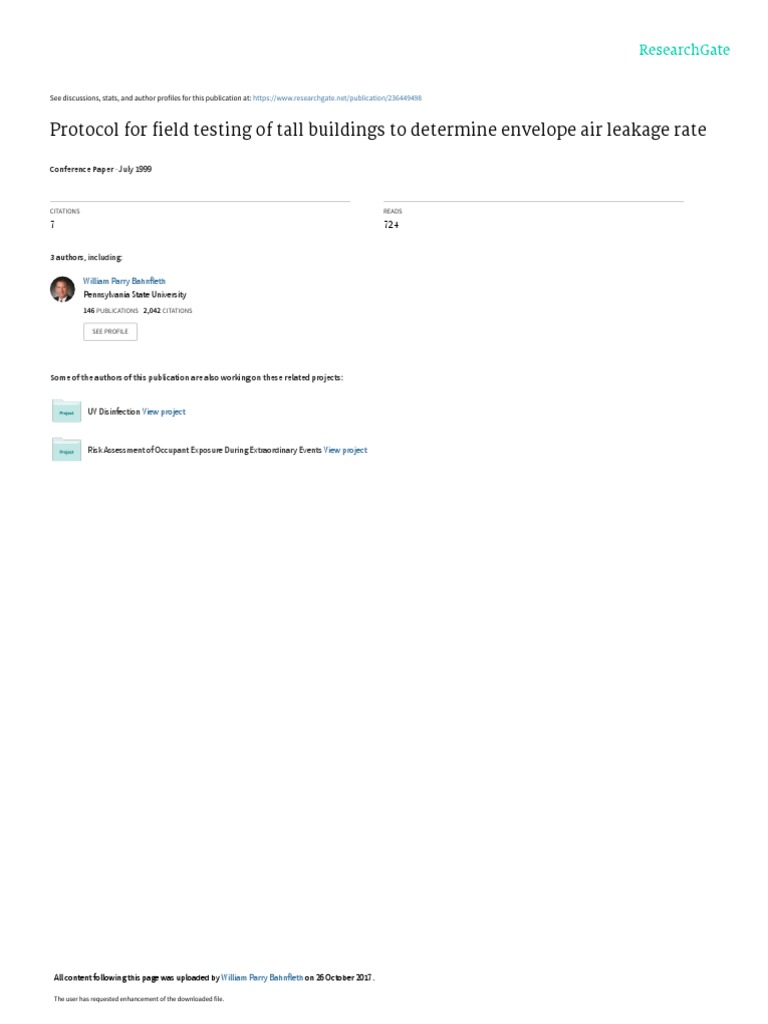 Protocol For Field Testing of Tall Buildings To de | Download Free PDF ...