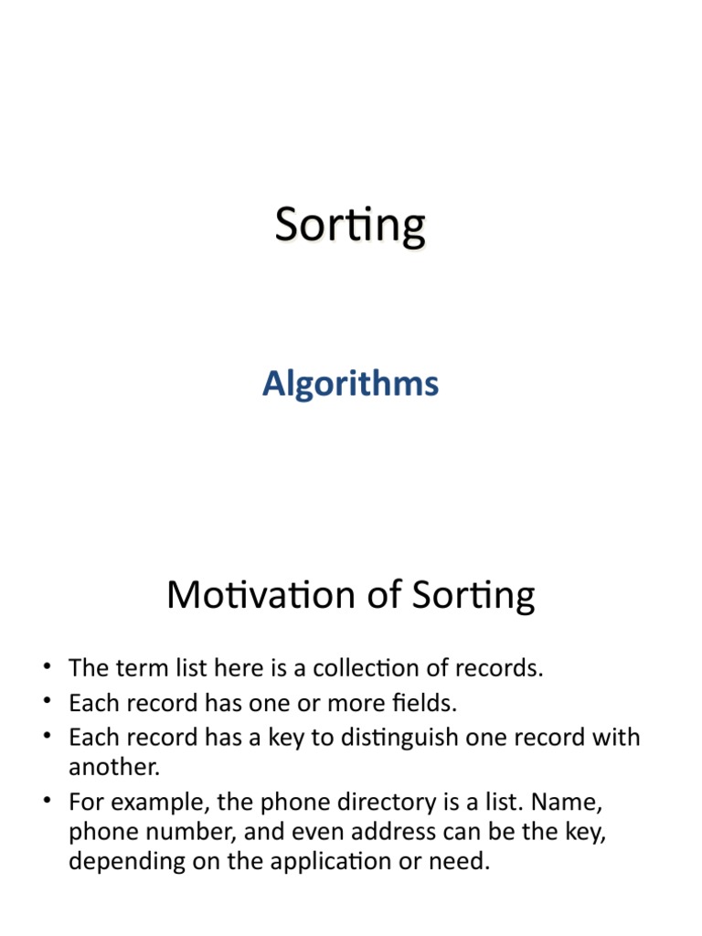 Sortings | PDF | Algorithms And Data Structures | Computer Science