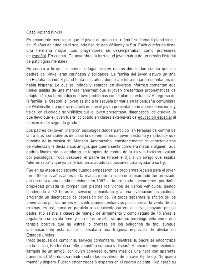 Caso Kipland Kinkel | PDF | Empatía | La naturaleza humana
