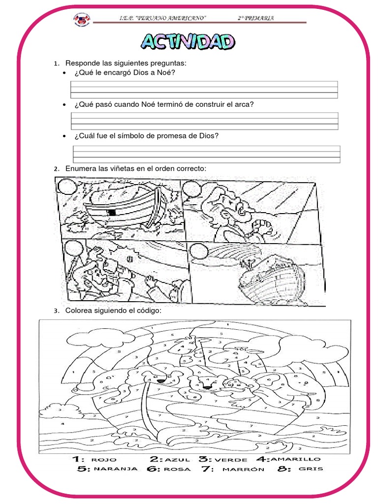 Actividades del Arca de Noé para Niños | PDF