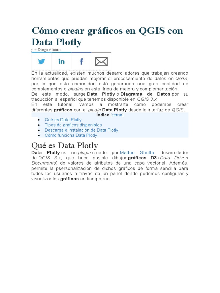 Cómo Crear Gráficos en QGIS Con Data Plotly | PDF | Enchufe ...