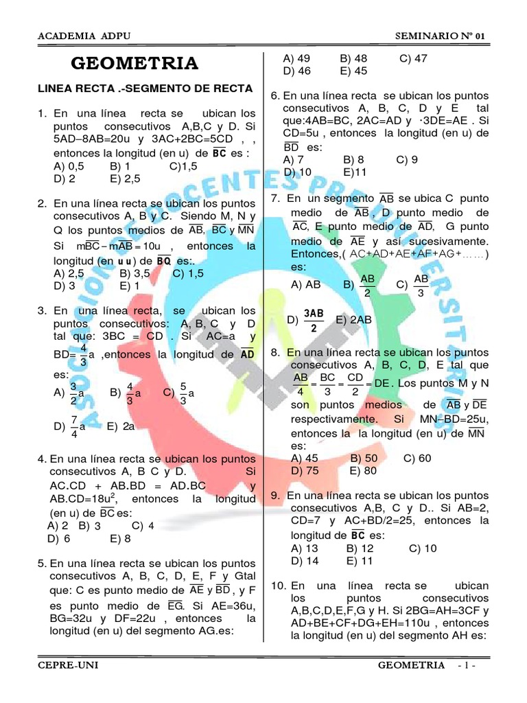 1er Sem Basico Geometria | Descargar gratis PDF | Conjunto convexo | Triángulo