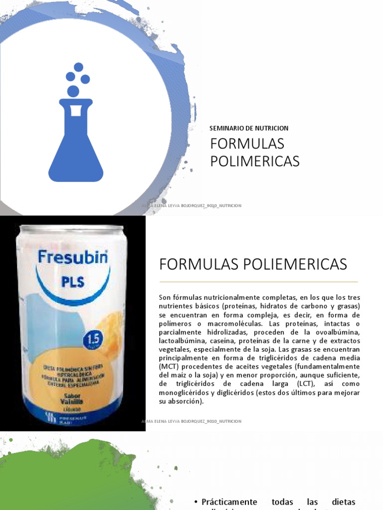 Fórmulas Poliméricas | PDF | Nutrición | Dieta y nutrición