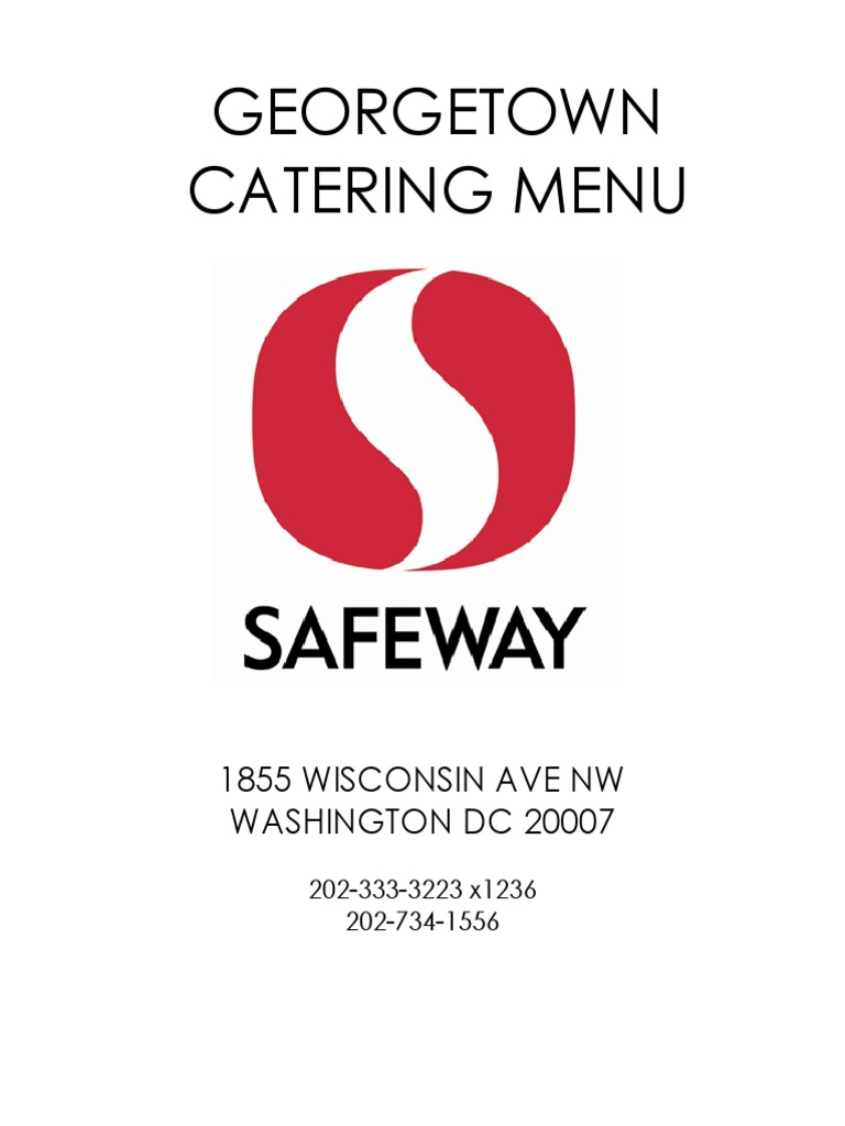 Georgetown Catering Menu: 1855 Wisconsin Ave NW Washington DC 20007 ...