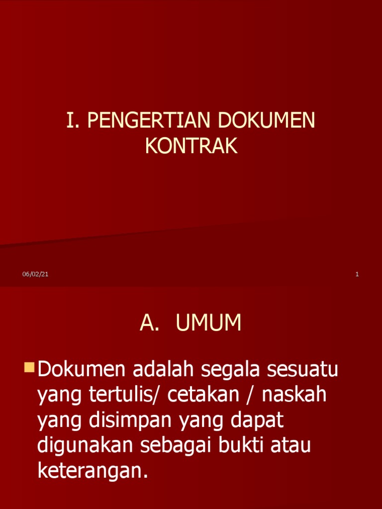 Dokumen-Kontrak Proyek | PDF