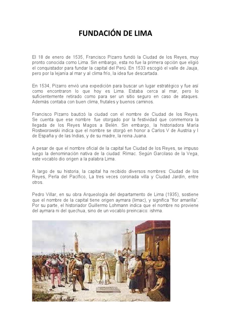 Fundación de Lima | PDF