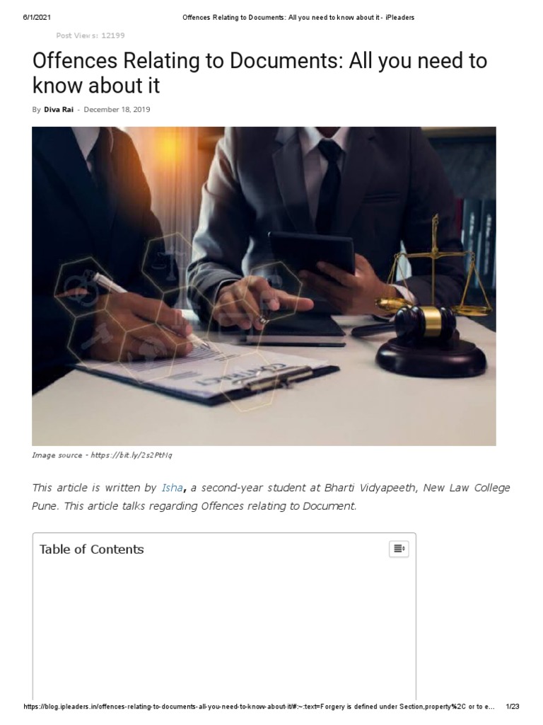 All you need to know about document forgery offenses | PDF | Forgery ...