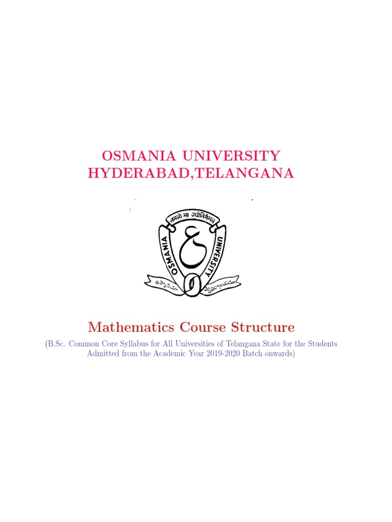 Ug Maths Cbcs Syllabus 2019 20 Latest Pdf Matrix Mathematics Ring Mathematics 