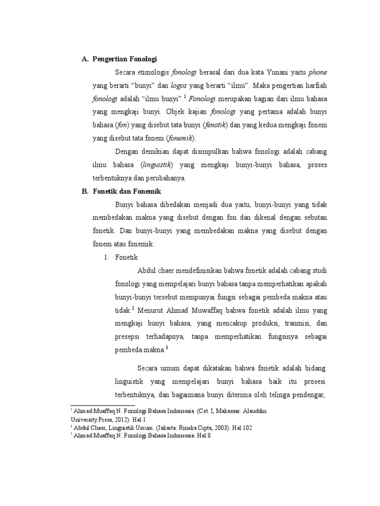 Pengertian Fonologi | PDF