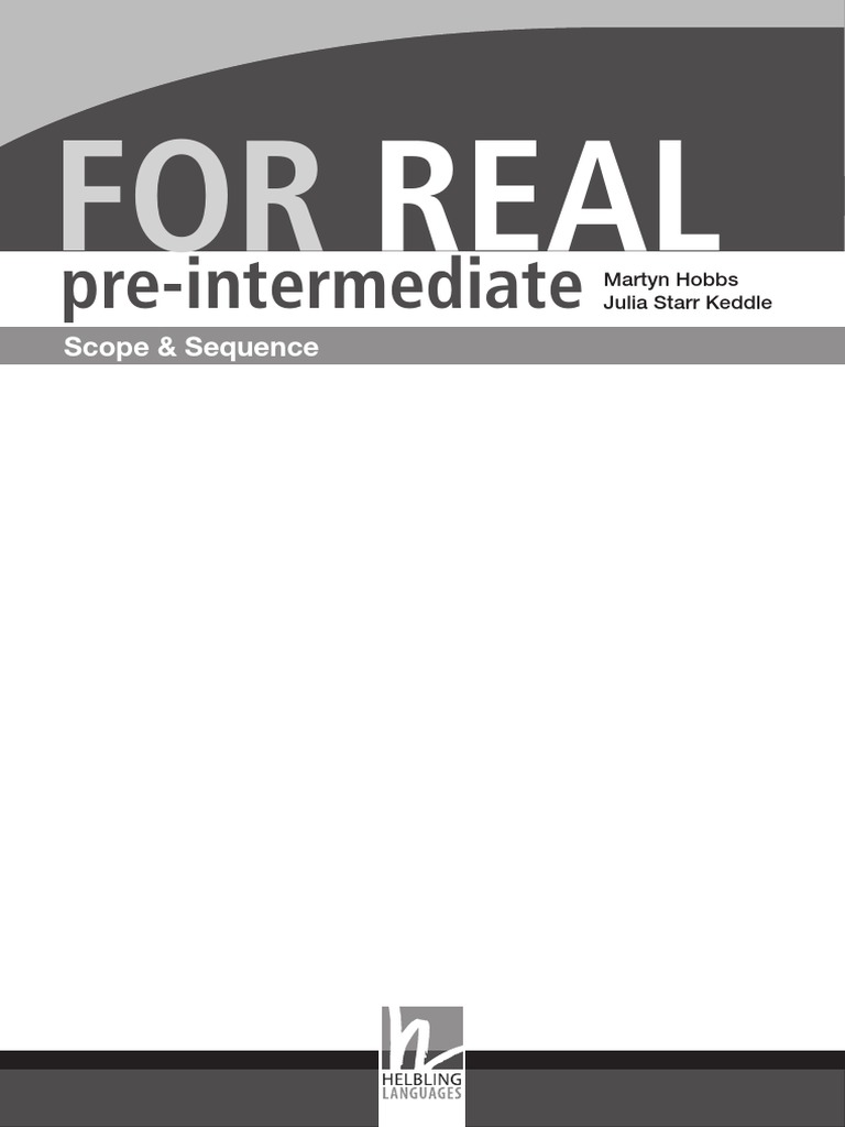 Pre-Intermediate: Scope & Sequence | PDF | Verb | Vocabulary