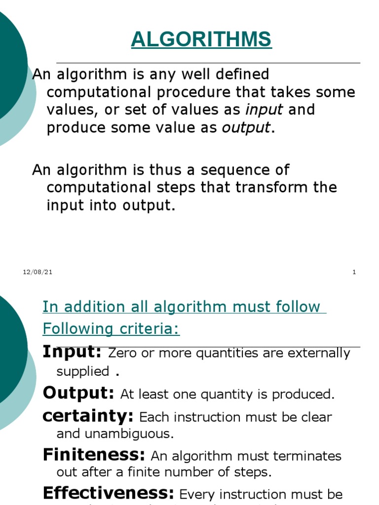 Algorithm | PDF | Algorithms | Computing