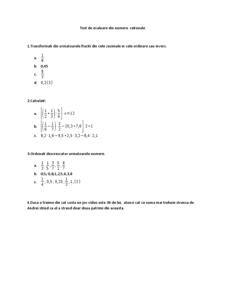 Test NR Rationale | PDF