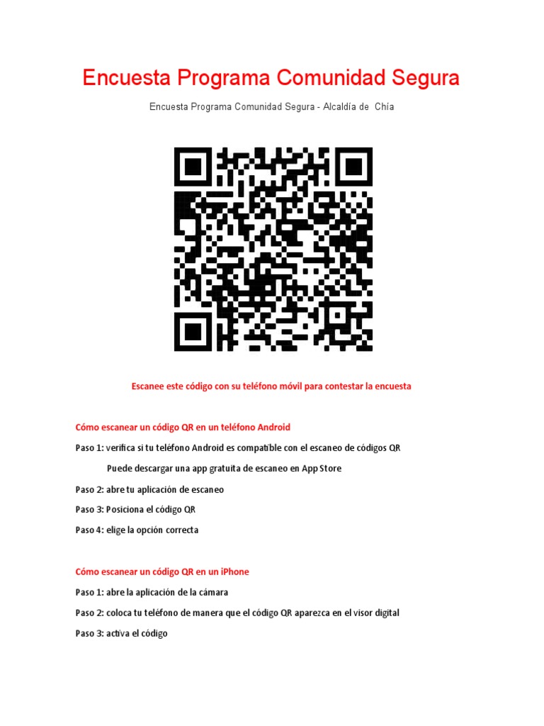 Encuesta Codigo QR A Imprimir Sec Gobierno | PDF | Negocios | Tecnología