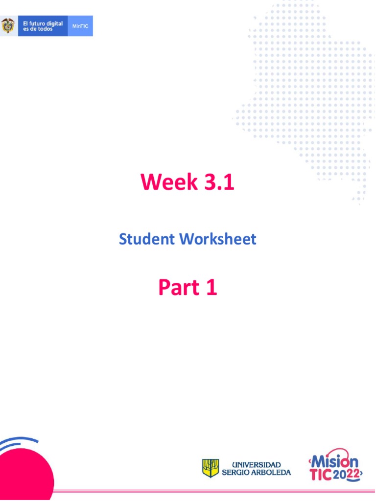 Week 3.1: Student Worksheet | PDF | Bracket | Python (Programming Language)