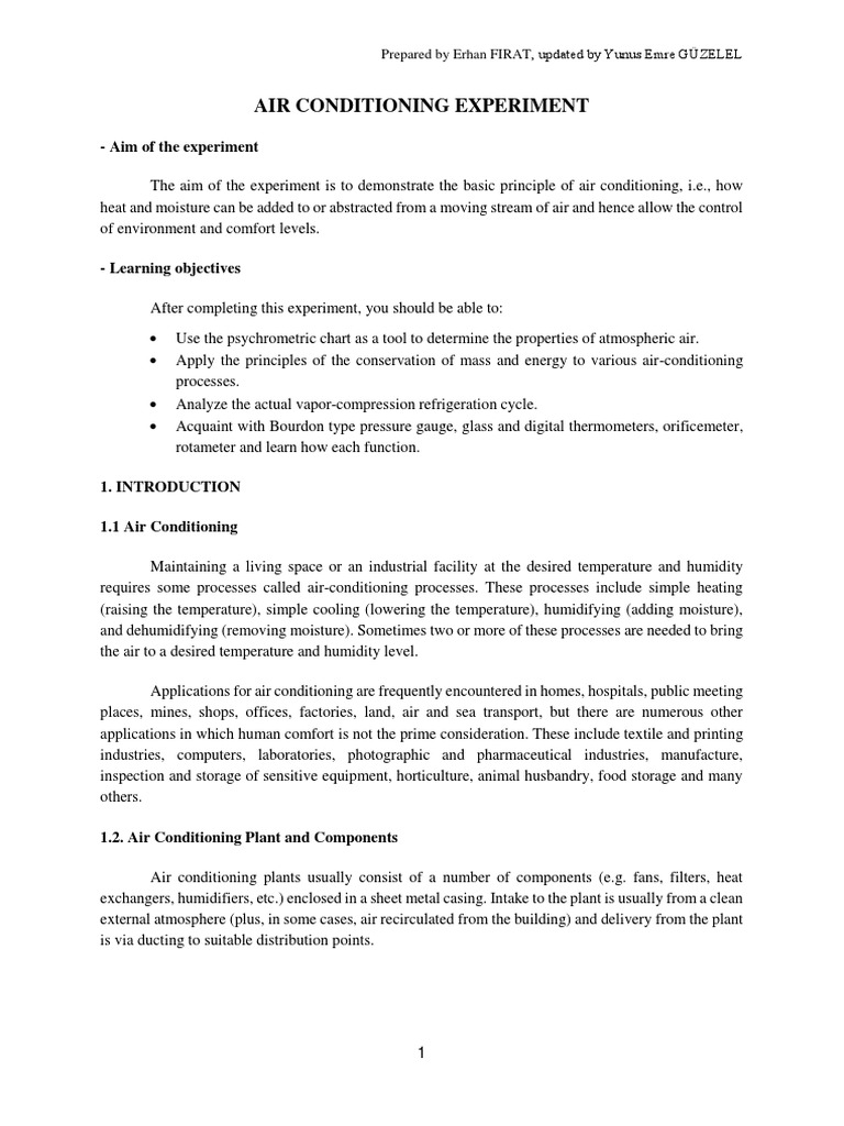 Controlling Humidity in Air Conditioning | PDF | Humidity | Relative ...