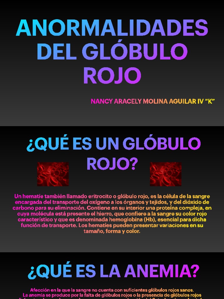 Anormalidades Del Glóbulo Rojo | PDF | Glóbulo rojo | Sangre