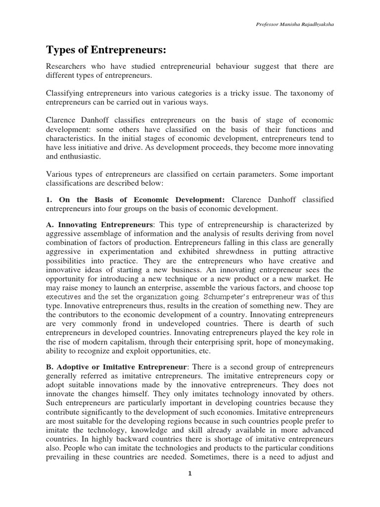 ED Types-1600621346-1863493319ED - Types | PDF | Entrepreneurship ...