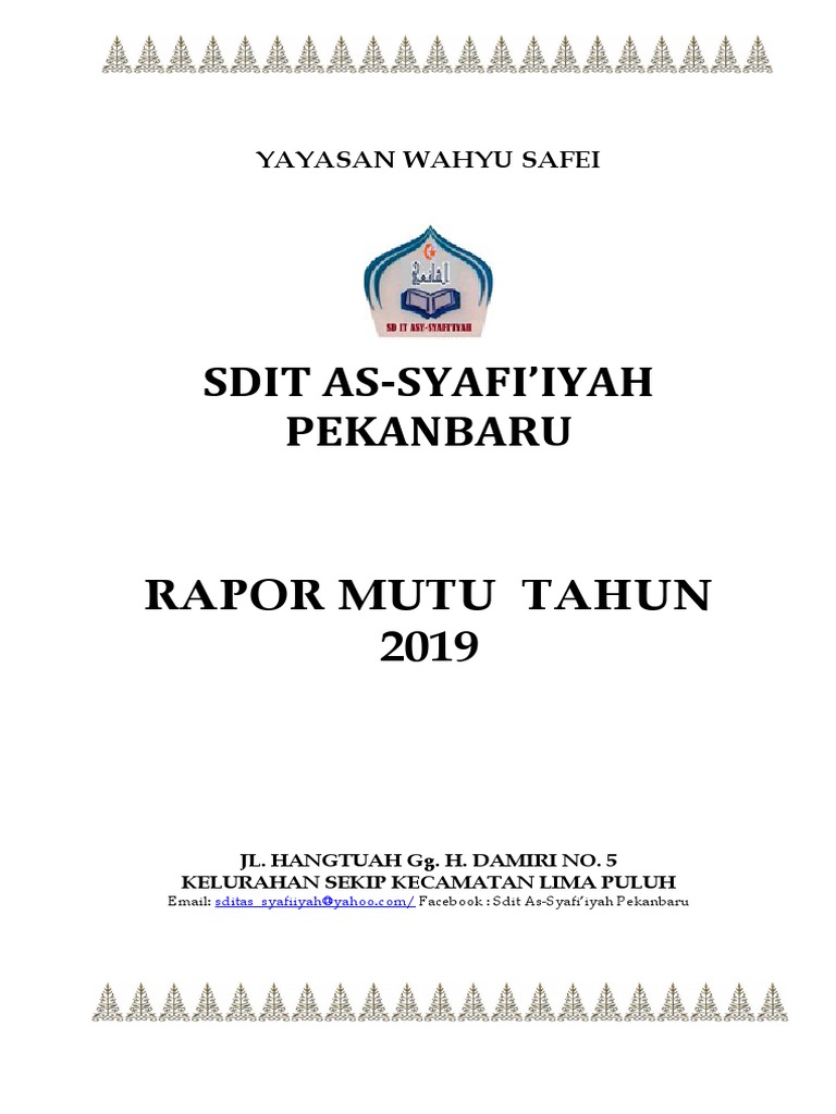 Cover Rapor Mutu | PDF