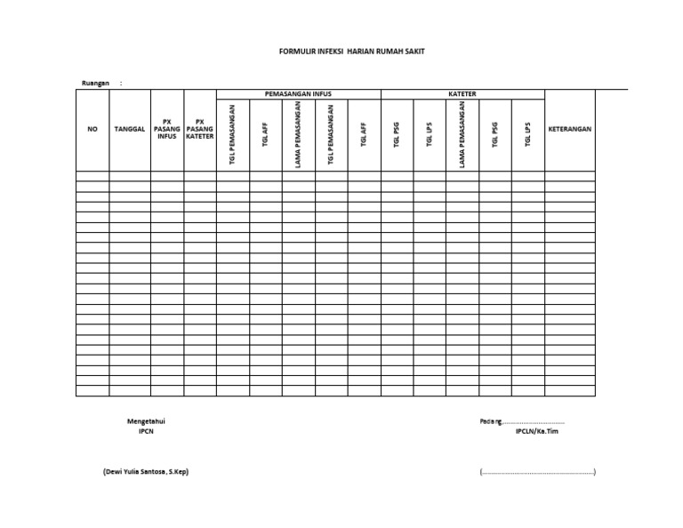 Form Pemasangan Infus-1 | PDF