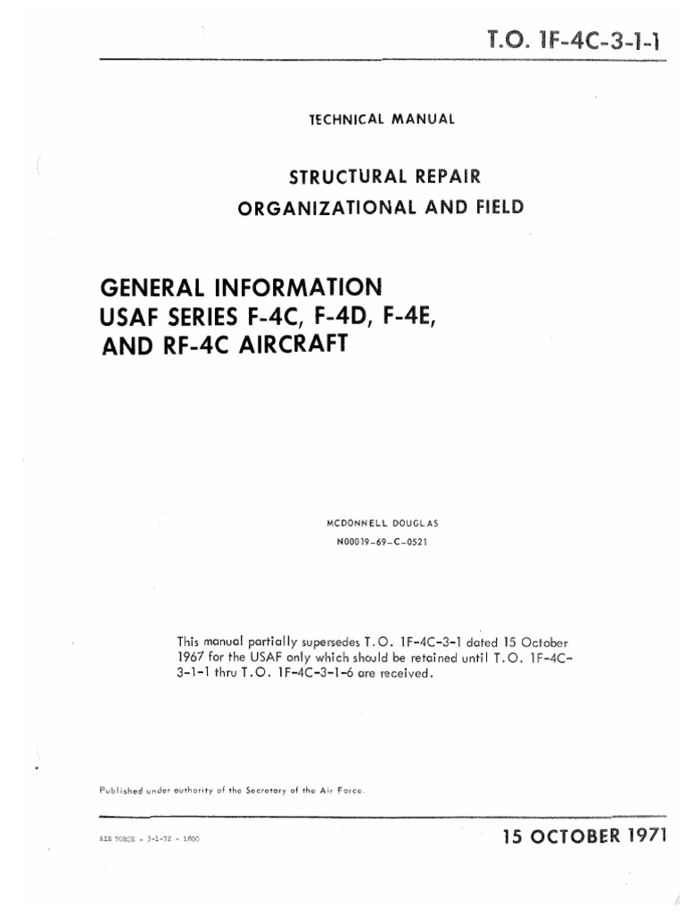 Structural Repair Organizational and Field General Information Usaf ...