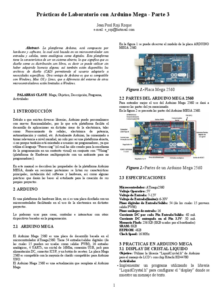 IEEE Practicas de Laboratorio 1,2,3,4 - SISTEMAS Embebidos II | PDF | Arduino | Ciencias de la ...