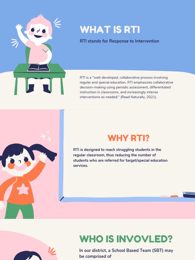 What Is Rti: RTI Stands For Response To Intervention | PDF | Teachers ...