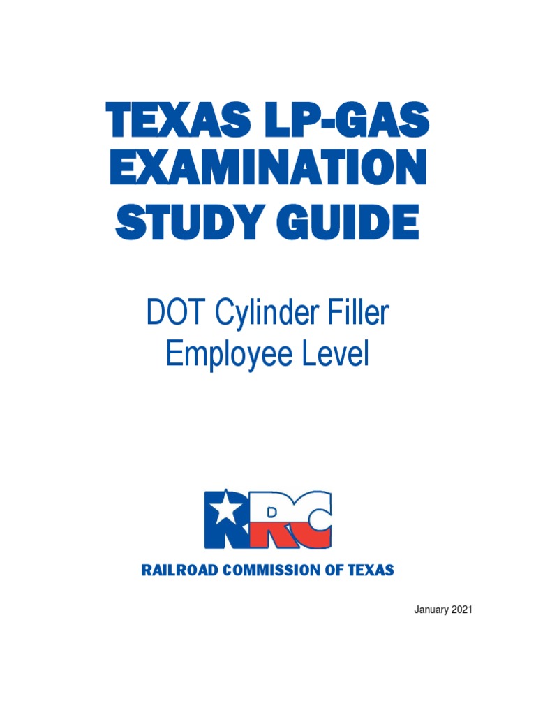 Texas LP-Gas Examination Study Guide | PDF | Propane | Valve