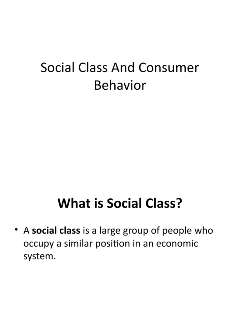 Lecture On Social Class & Reference Group | PDF | Wealth | Economies