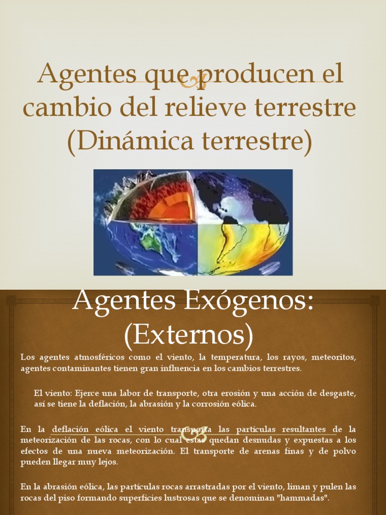 Agentes que Transforman el Relieve Terrestre | PDF | Temblores | Roca ...